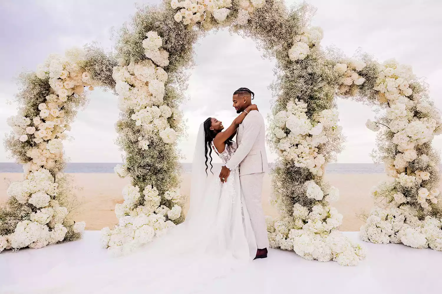 Designer of Simone Biles' Wedding Dress Shares Athlete's Initial ...